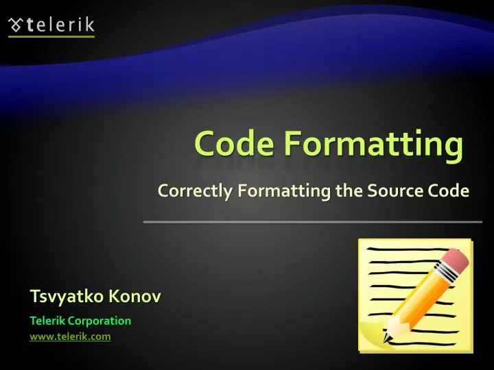 PPT - Code Formatting PowerPoint Presentation, free download - ID:1702562