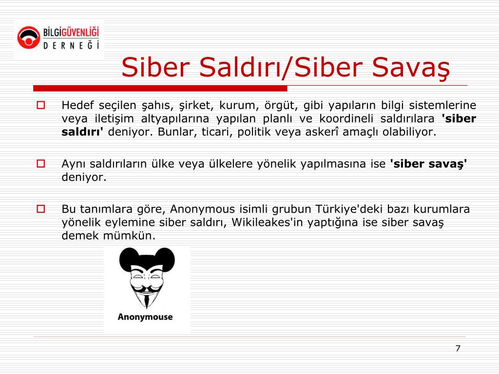 PPT - SİBER GÜVENLİK VE SİBER SAVAŞLAR PowerPoint Presentation, free ...