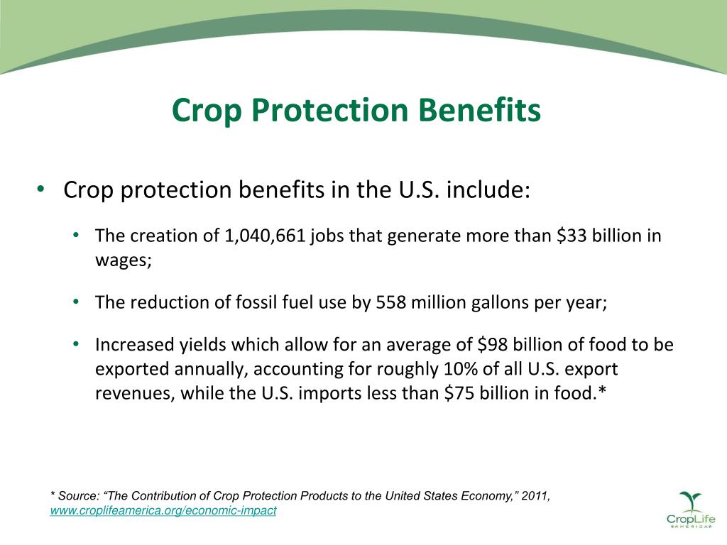 PPT - The Socio-Economic Benefits of Crop Protection Products ...