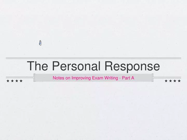 PPT - The Personal Response PowerPoint Presentation, free download - ID ...