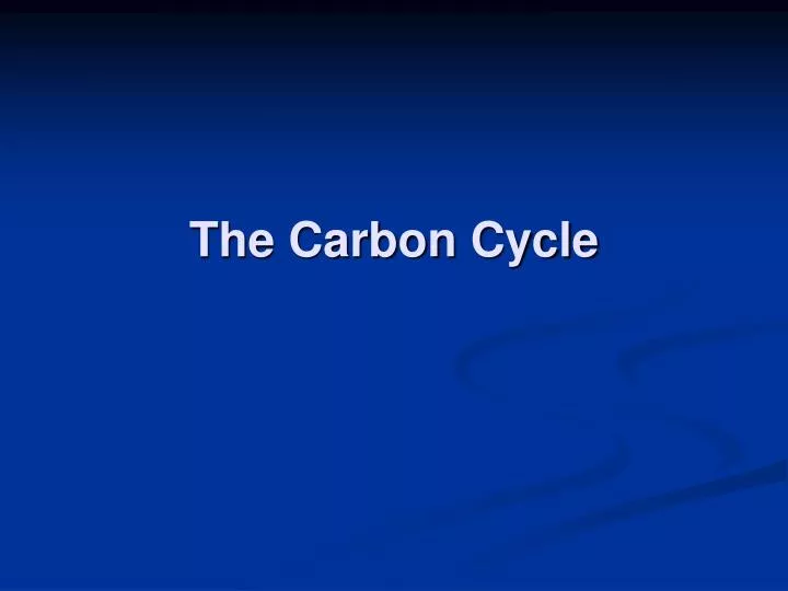 PPT - The Carbon Cycle PowerPoint Presentation, free download - ID:1702702