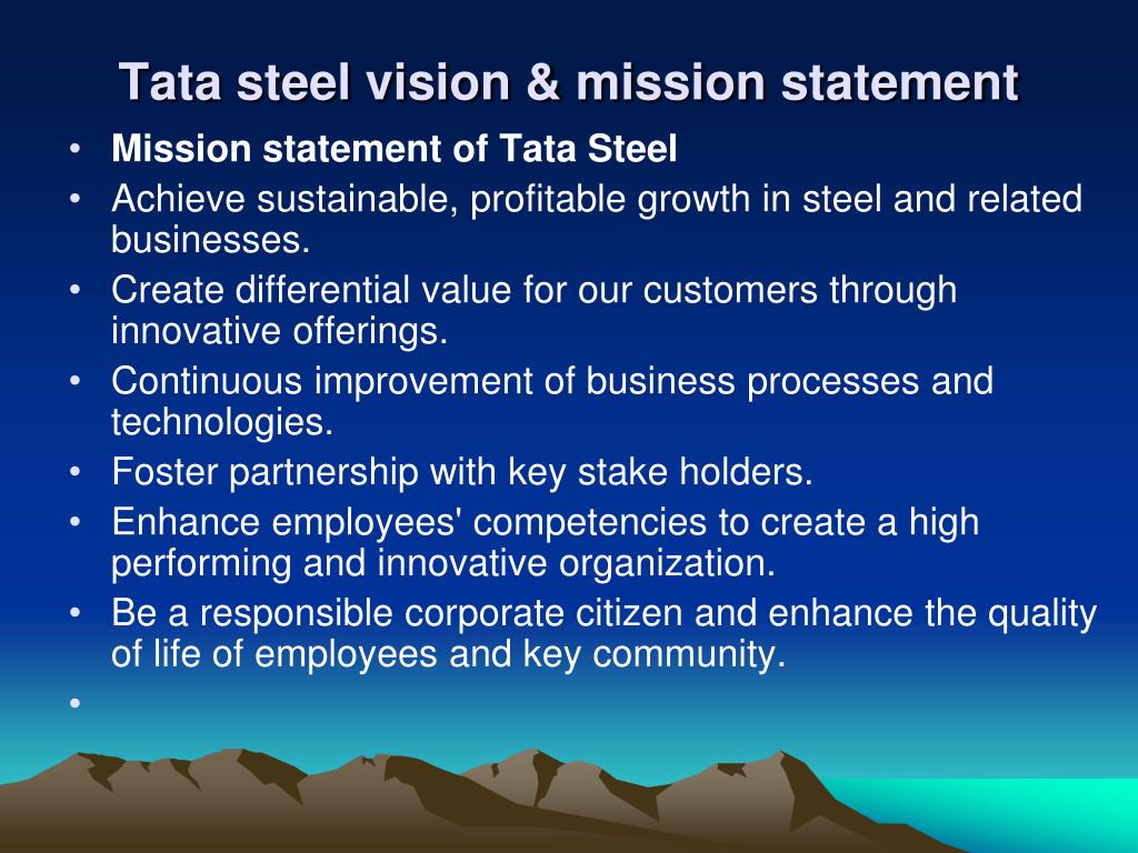 PPT - PROJECTSTRATEGY:BUSINESSSTRATEGY MANAGEMENTAT TATA STEEL ...