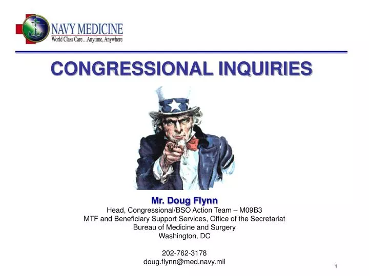 PPT - CONGRESSIONAL INQUIRIES PowerPoint Presentation, free download ...