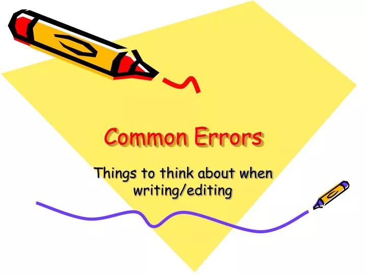 PPT - Common Errors PowerPoint Presentation, free download - ID:1703424
