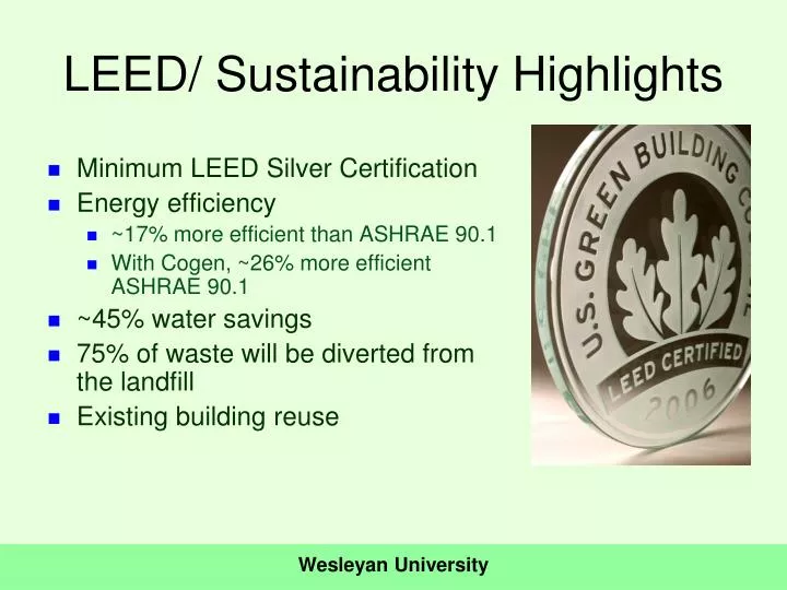 PPT - LEED/ Sustainability Highlights PowerPoint Presentation, free ...