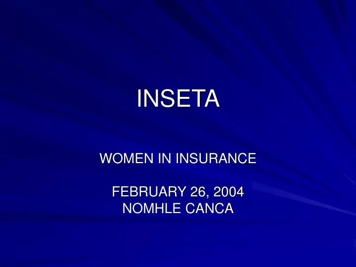 PPT - INSETA PowerPoint Presentation, free download - ID:1704373