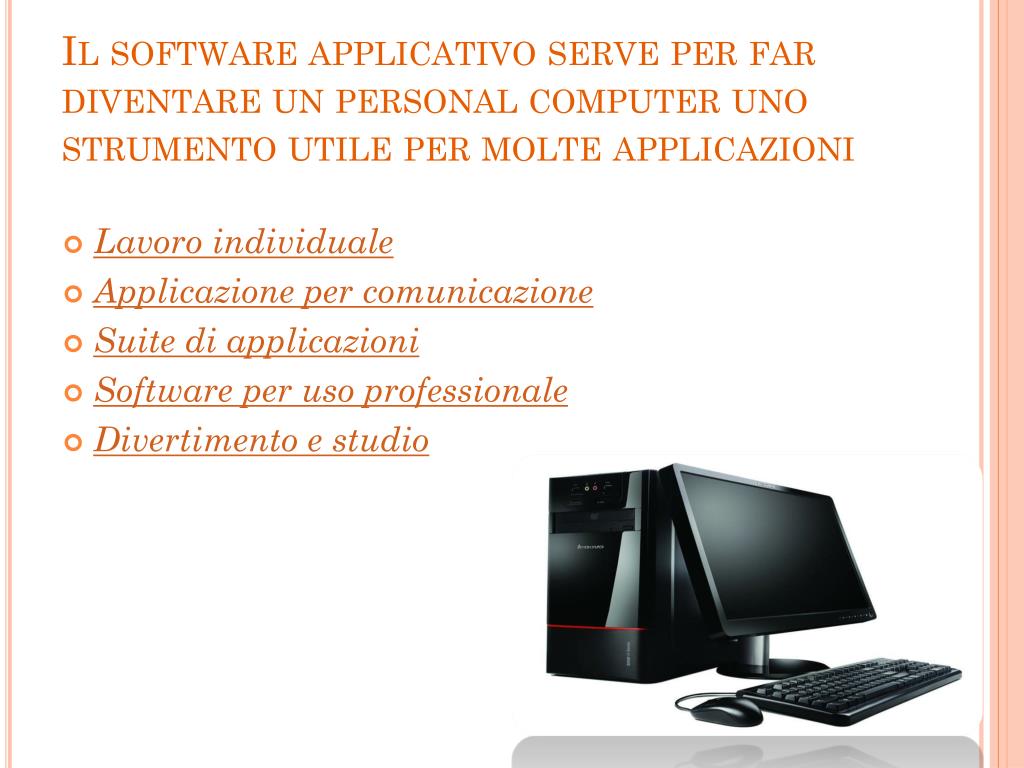PPT - A cosa serve il software applicativo di Bianca Lullo PowerPoint ...
