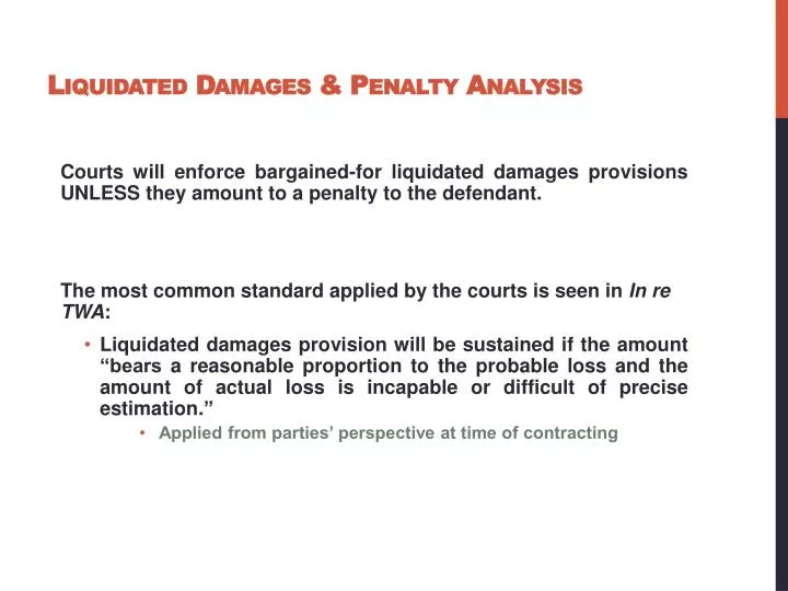 PPT - Liquidated Damages & Penalty Analysis PowerPoint Presentation ...