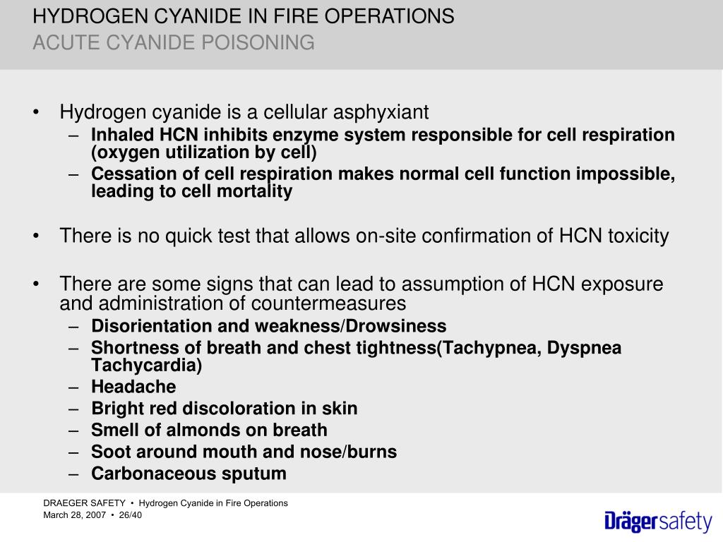 PPT - HYDROGEN CYANIDE IN FIRE OPERATIONS Captain Rick Rochford ...