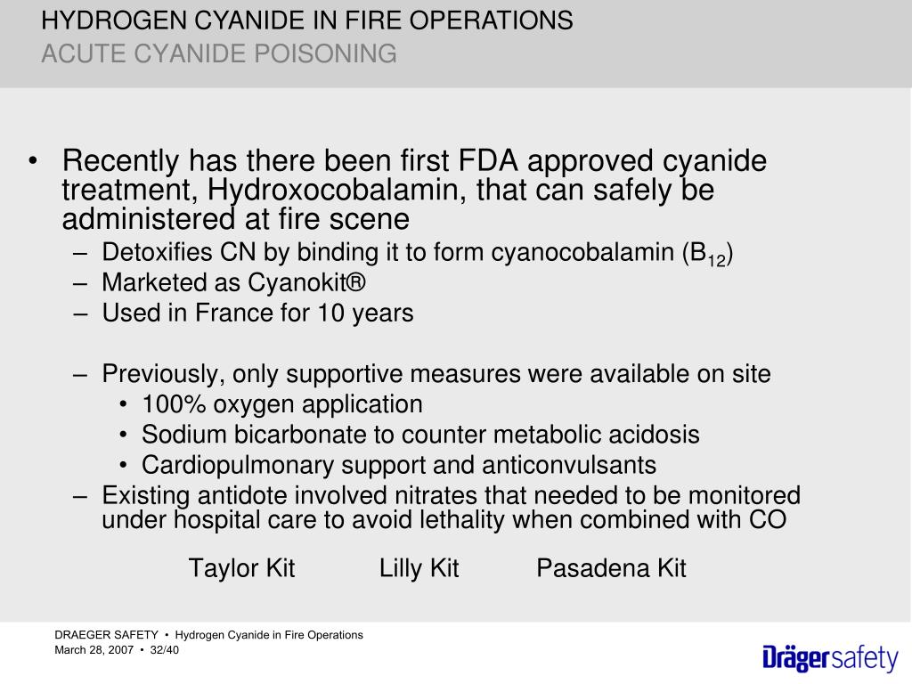 PPT - HYDROGEN CYANIDE IN FIRE OPERATIONS Captain Rick Rochford ...