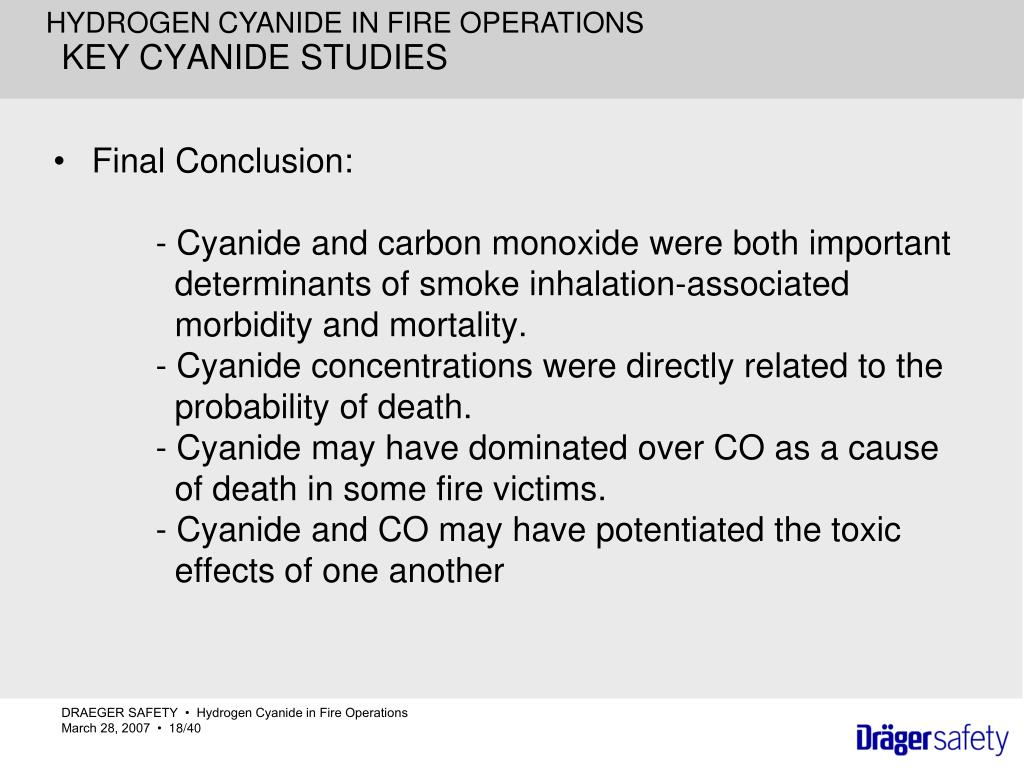 PPT - HYDROGEN CYANIDE IN FIRE OPERATIONS Captain Rick Rochford ...