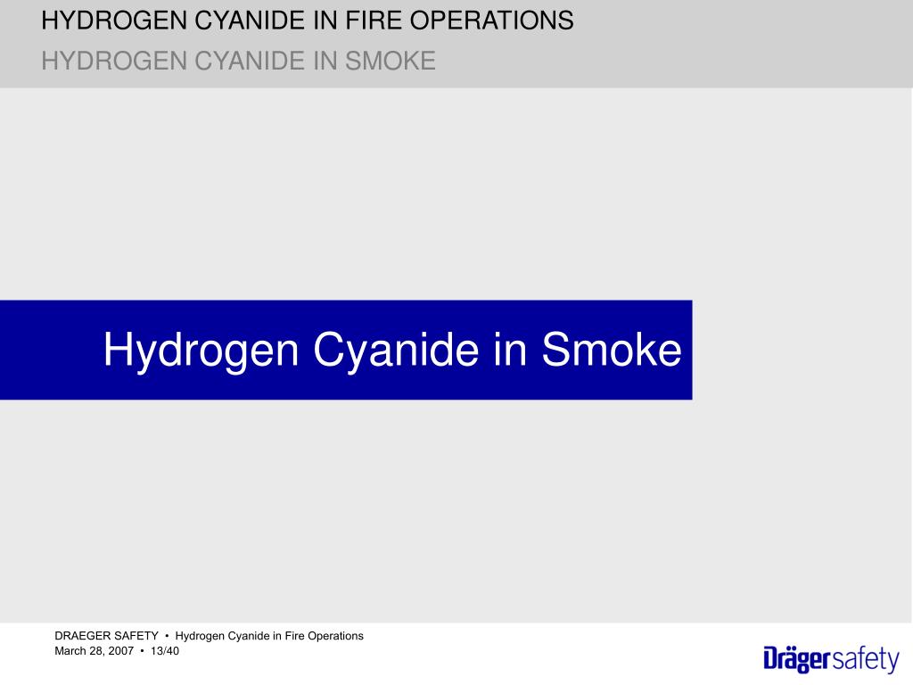 PPT - HYDROGEN CYANIDE IN FIRE OPERATIONS Captain Rick Rochford ...