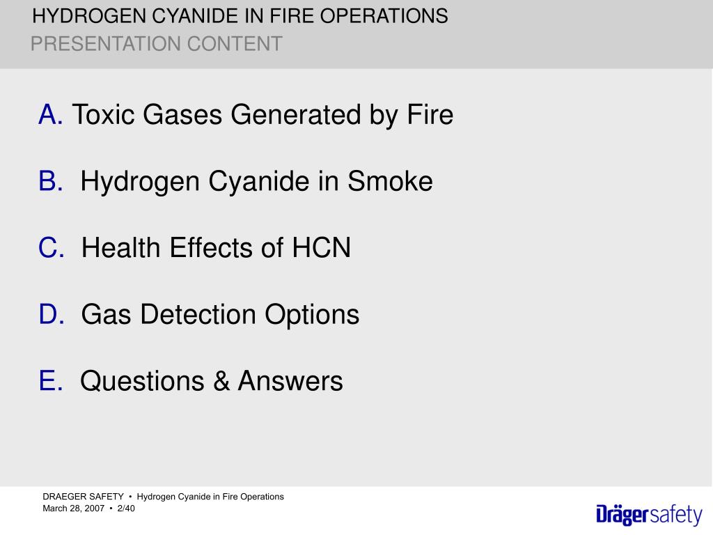 PPT - HYDROGEN CYANIDE IN FIRE OPERATIONS Captain Rick Rochford ...
