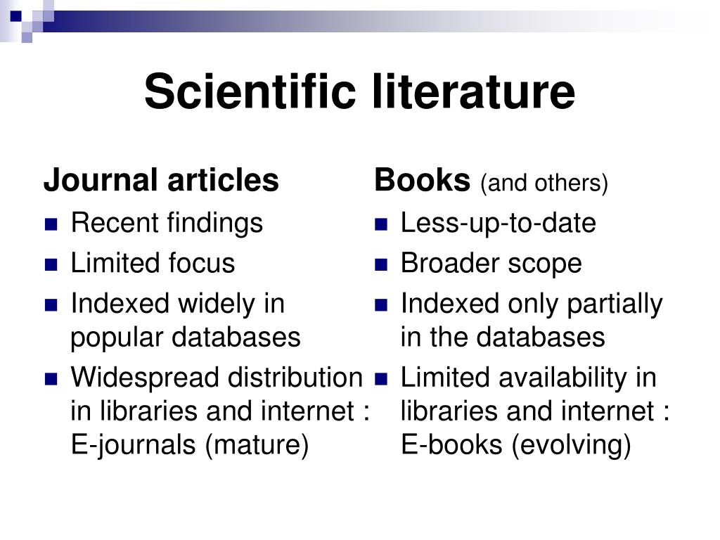 PPT - TROPICAL MEDICINE 2010/11 AVAILABILITY OF SCIENTIFIC LITERATURE ...
