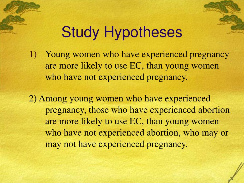 PPT - Pregnancy Experience & Use of Emergency Contraception Among Young ...