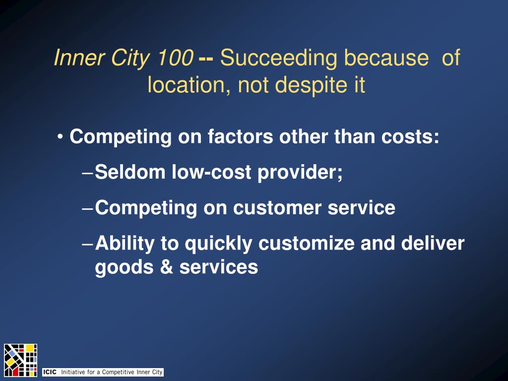 PPT - Entrepreneurship in America’s Inner Cities PowerPoint ...