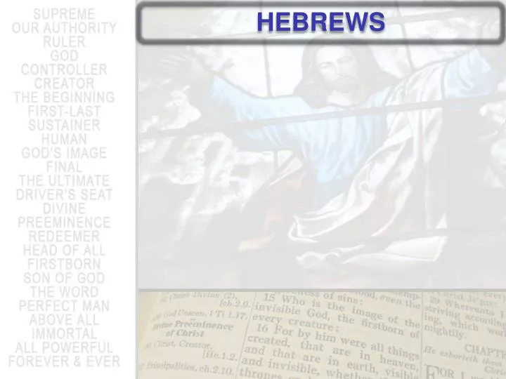 PPT - HEBREWS PowerPoint Presentation, free download - ID:1705573