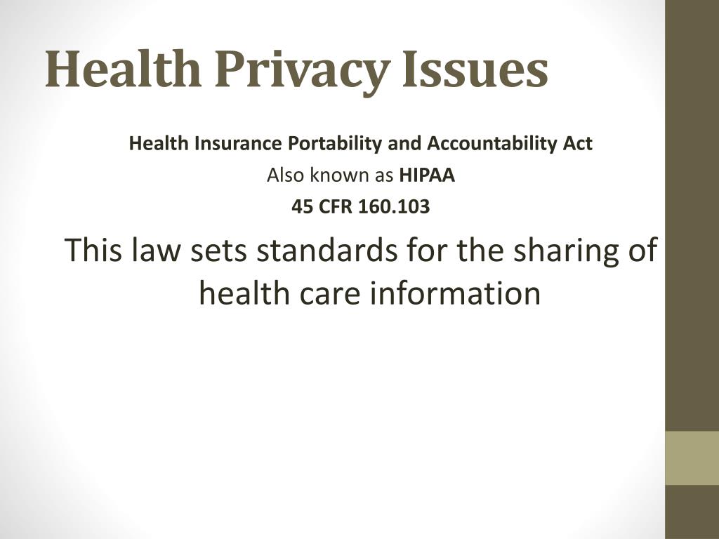 PPT - Federal Law and Student Privacy and Federal Law and Health Care ...