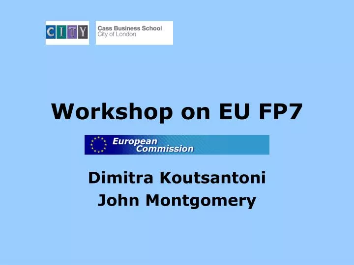 PPT - Workshop on EU FP7 PowerPoint Presentation, free download - ID ...