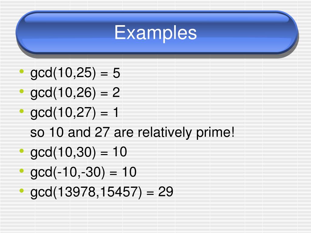 PPT Greatest Common Divisor PowerPoint Presentation Free Download PPT Greatest Common Divisor PowerPoint Presentation Free Download