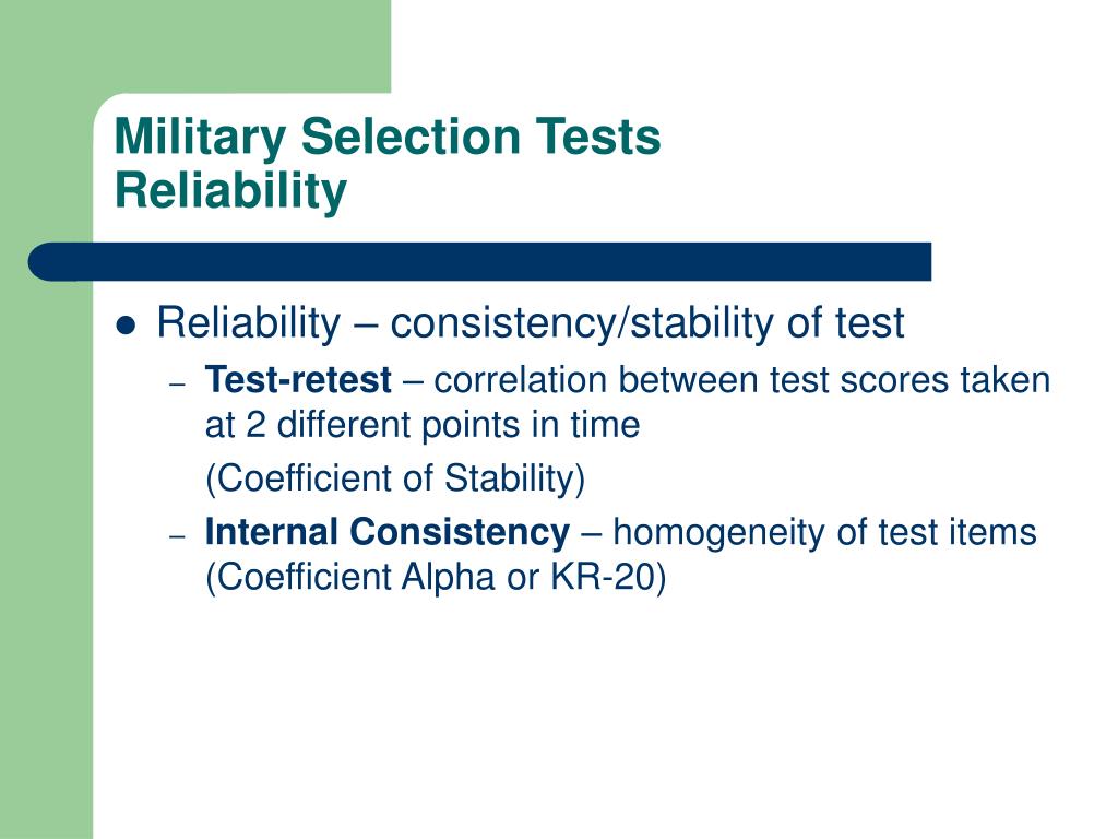 PPT - Military Psychology: Personnel Selection, & Classification ...