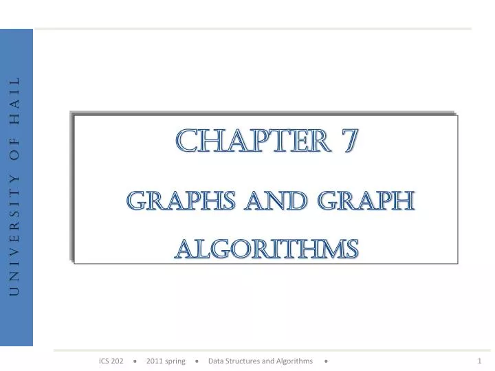 PPT - Chapter 7 Graphs and Graph Algorithms PowerPoint Presentation ...