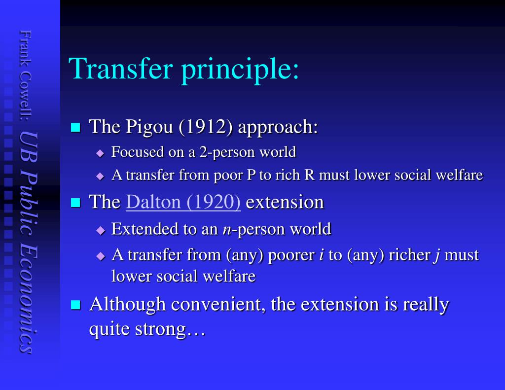PPT - Distributional Equity, Social Welfare PowerPoint Presentation ...