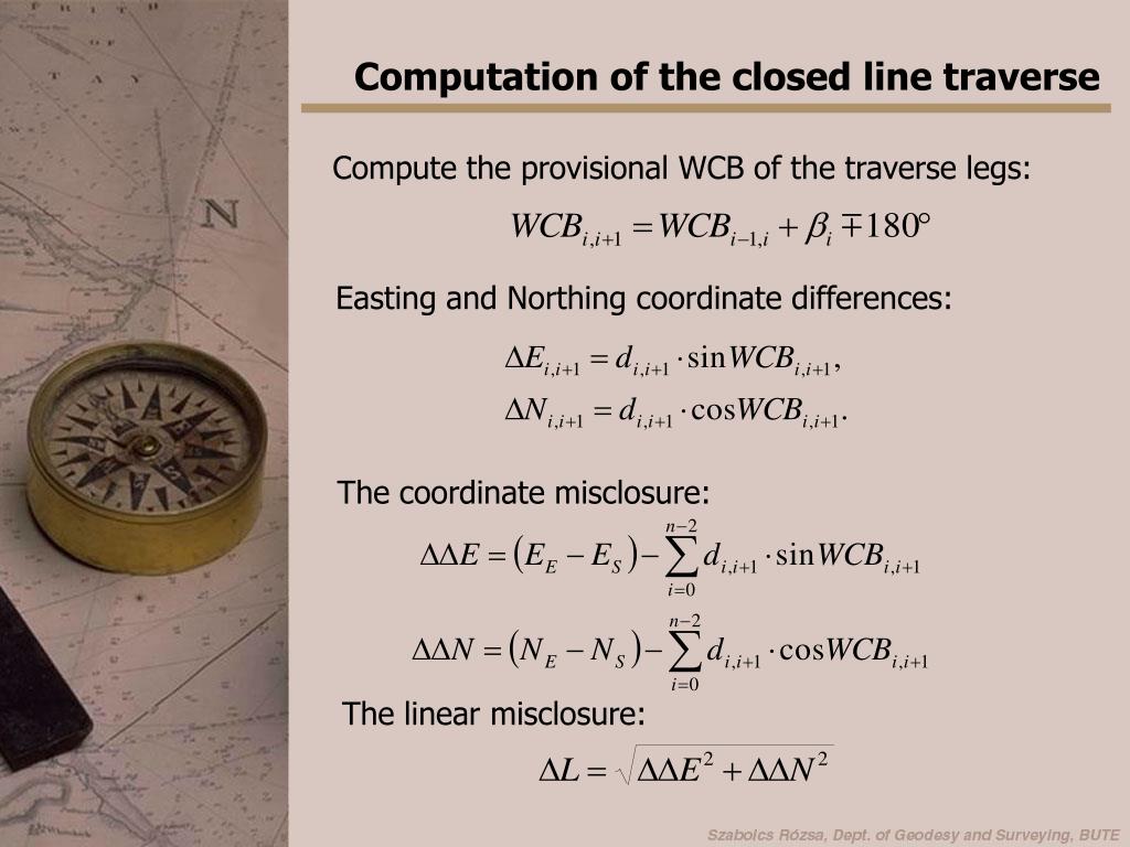 Ppt Surveying I Lecture 10 Traversing Powerpoint Presentation Free