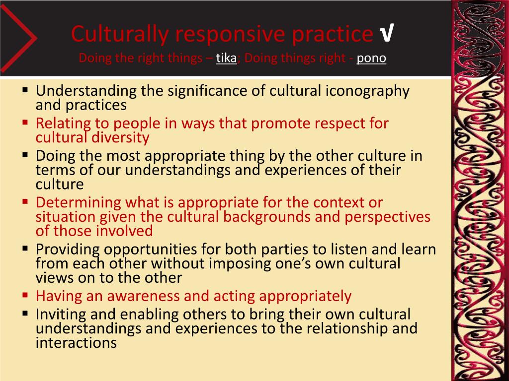 PPT - In pursuit of culturally responsive pathways Whaia ki te ara tika ...