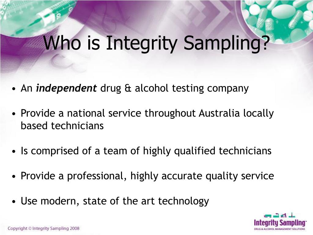 PPT - Integrity Sampling Drug & Alcohol Education Awareness Municipal ...