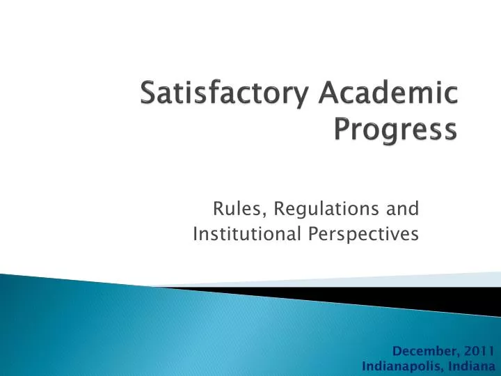 PPT - Satisfactory Academic Progress PowerPoint Presentation, free ...
