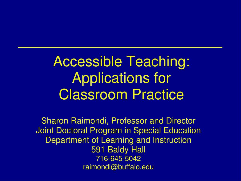 PPT - Accessible Teaching: Tips and Tools for Building Accessible ...
