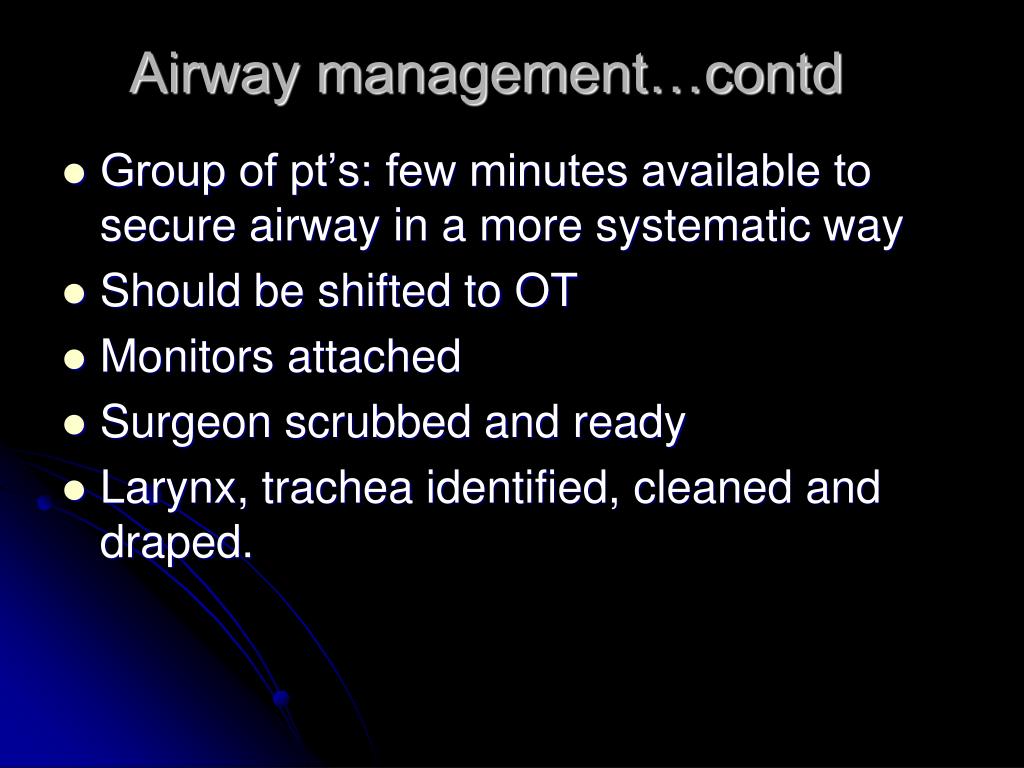 PPT - Airway assessment of the injured patient Airway management of the ...