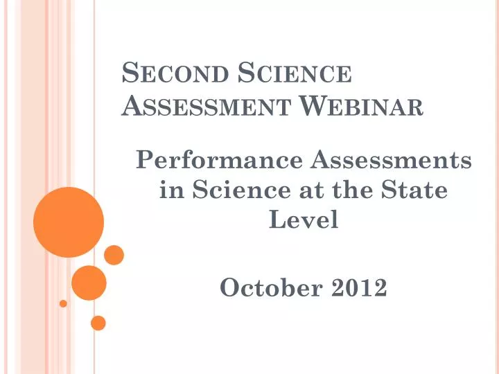 PPT - Second Science Assessment Webinar PowerPoint Presentation, free ...