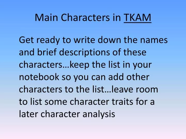 PPT - Main Characters in TKAM PowerPoint Presentation, free download - ID:1709614
