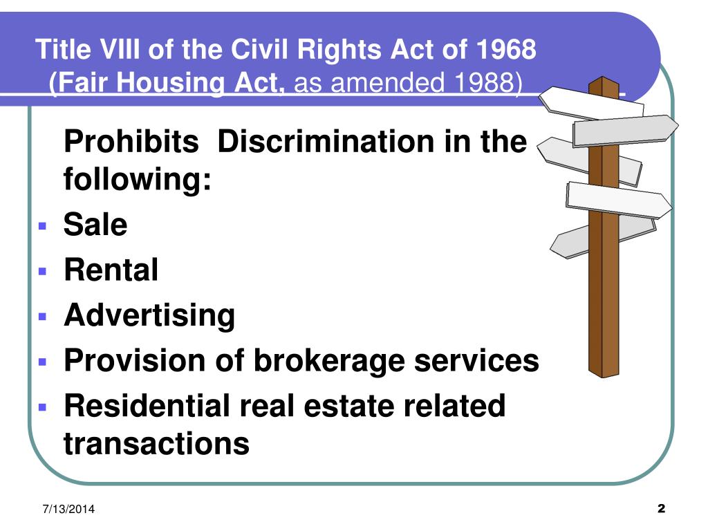 Ppt The Fair Housing Act Powerpoint Presentation Free Download Id