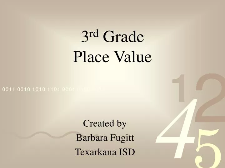 PPT - 3 rd Grade Place Value PowerPoint Presentation, free download ...