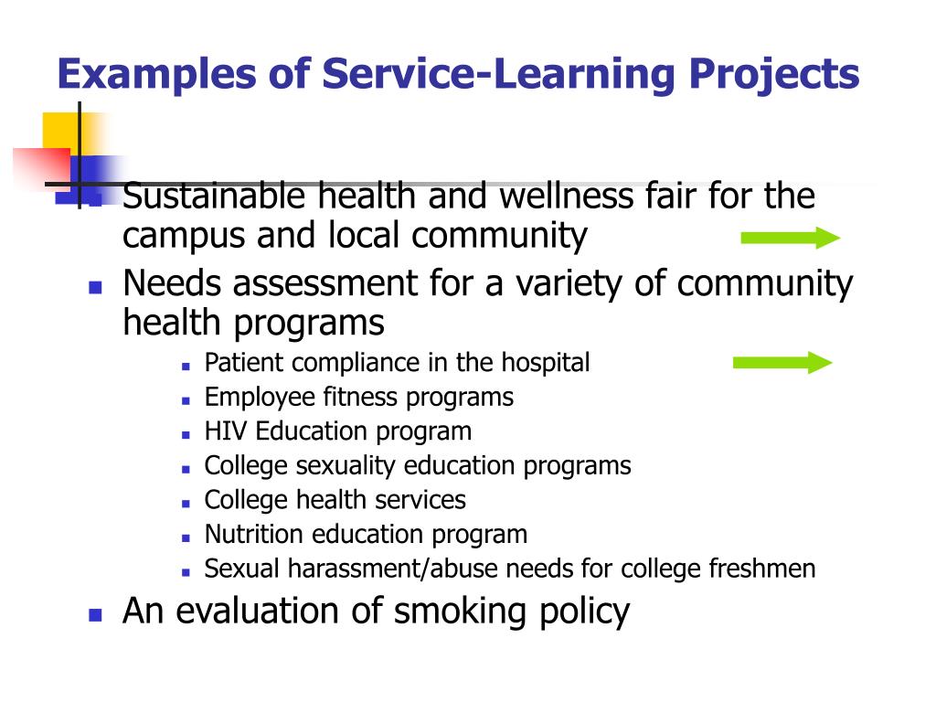 PPT Community Based Health Education Intervention A Service Learning