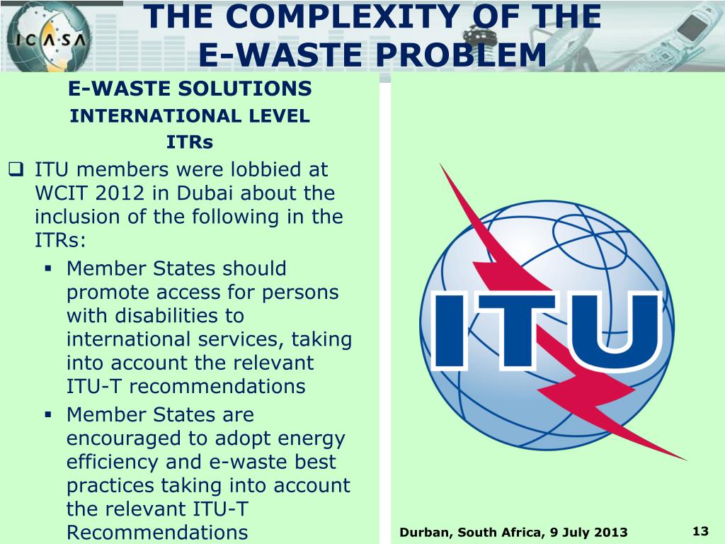 PPT - ITU Workshop on Environmentally Sound Management of E-Waste ...