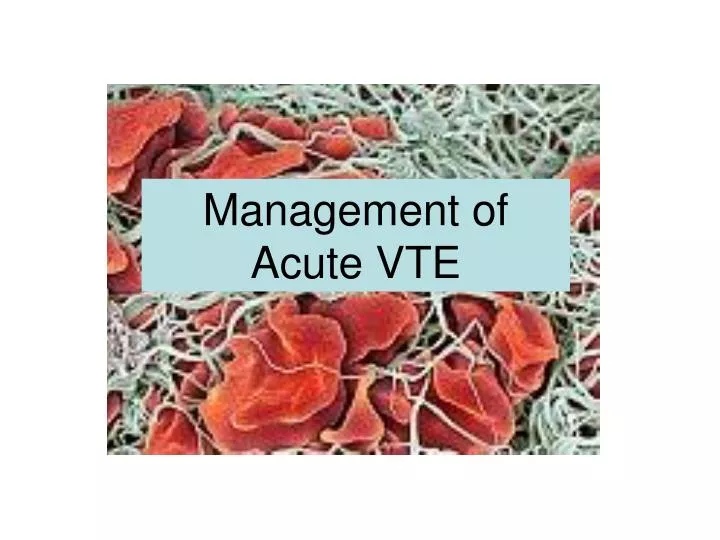 PPT - Management of Acute VTE PowerPoint Presentation, free download ...
