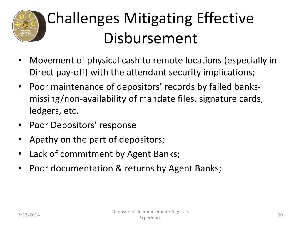 PPT - Depositors' Reimbursement in Nigeria: NDIC Overview & Challenges ...
