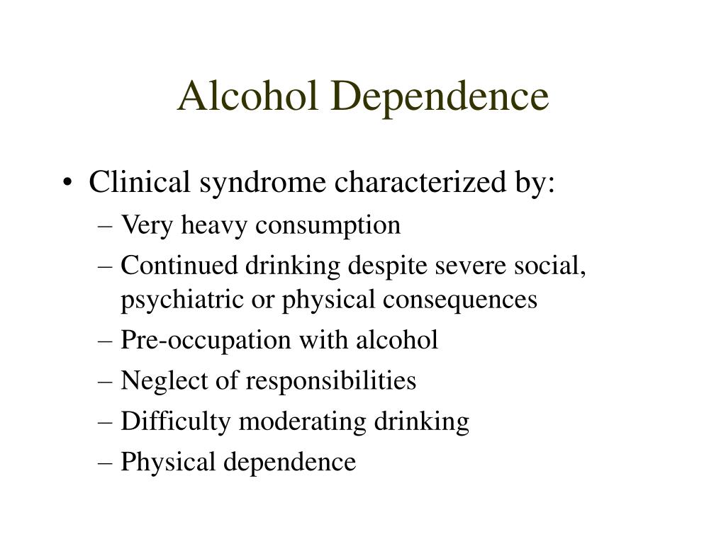 PPT - Alcohol Abuse and Pharmacotherapy of Alcohol Dependence ...