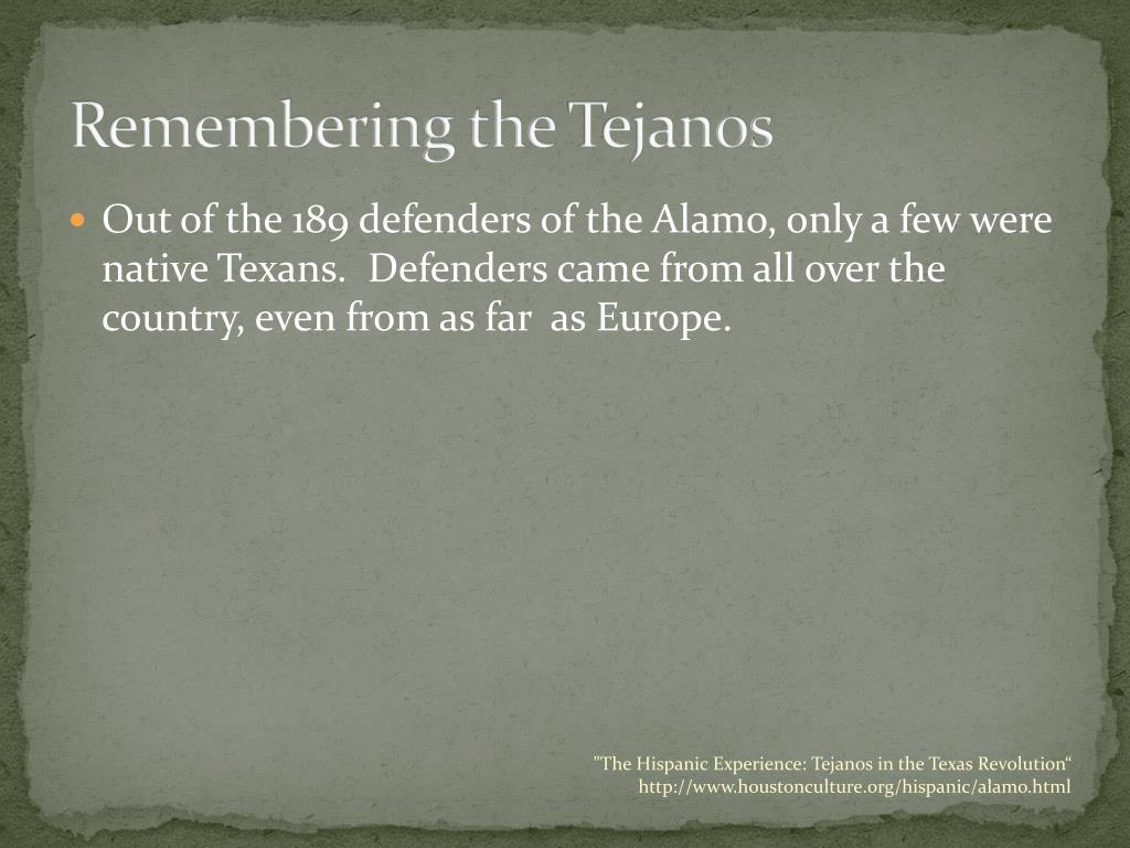 PPT - Tejanos (Mexicans) who fought for Texas PowerPoint Presentation ...