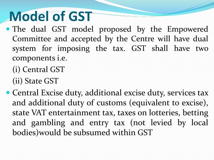PPT - GOODS AND SERVICES TAX (GST) IN INDIA PowerPoint Presentation ...