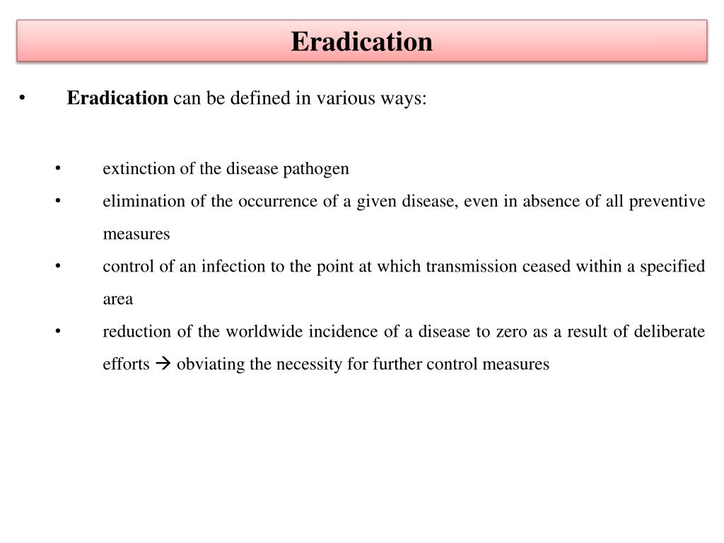 PPT - MIC 252 23. Factors favouring Global Eradication of an Infectious ...