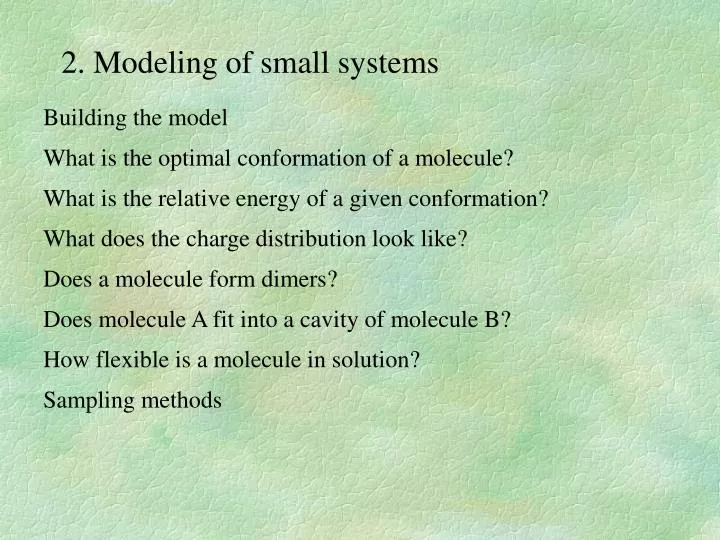 PPT - 2. Modeling of small systems PowerPoint Presentation, free ...