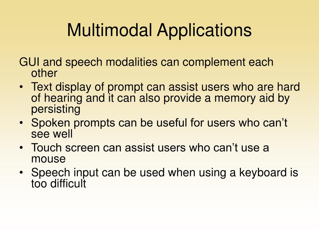 PPT - Designing Effective Speech and Multimodal Applications for ...