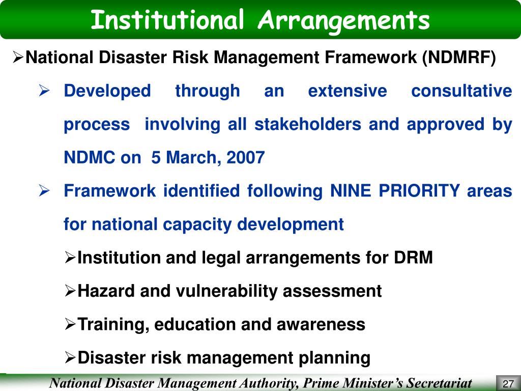 PPT - National Disaster System & Laws in Pakistan By Nadeem Ahmed Abro ...