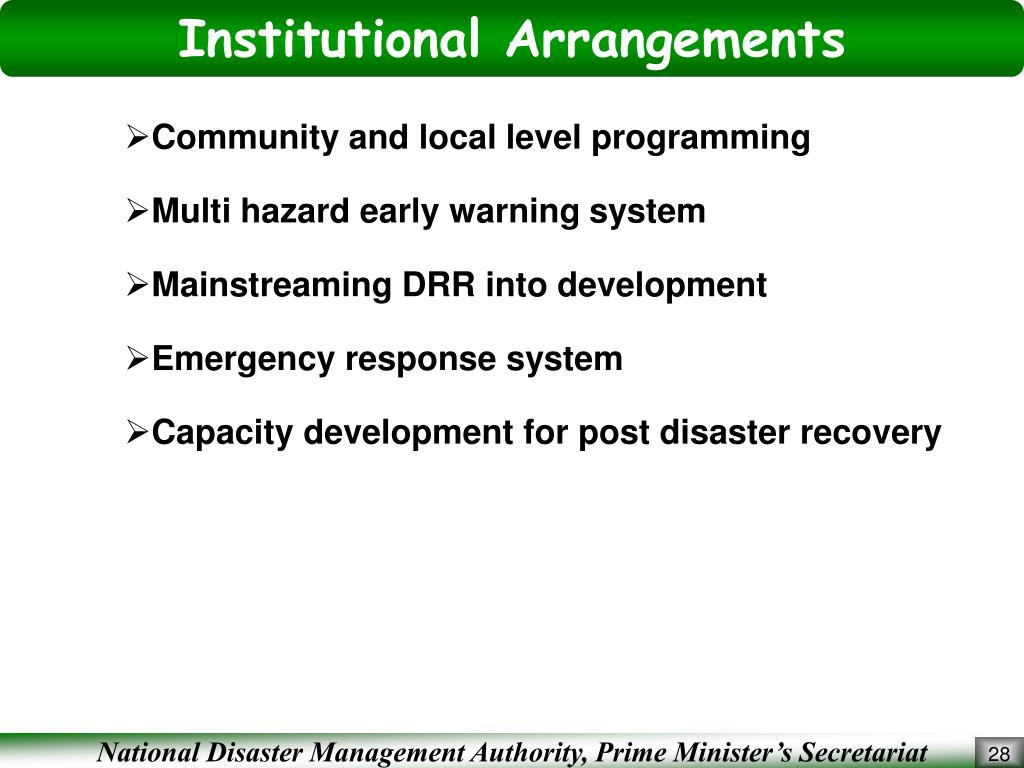 PPT - National Disaster System & Laws in Pakistan By Nadeem Ahmed Abro ...