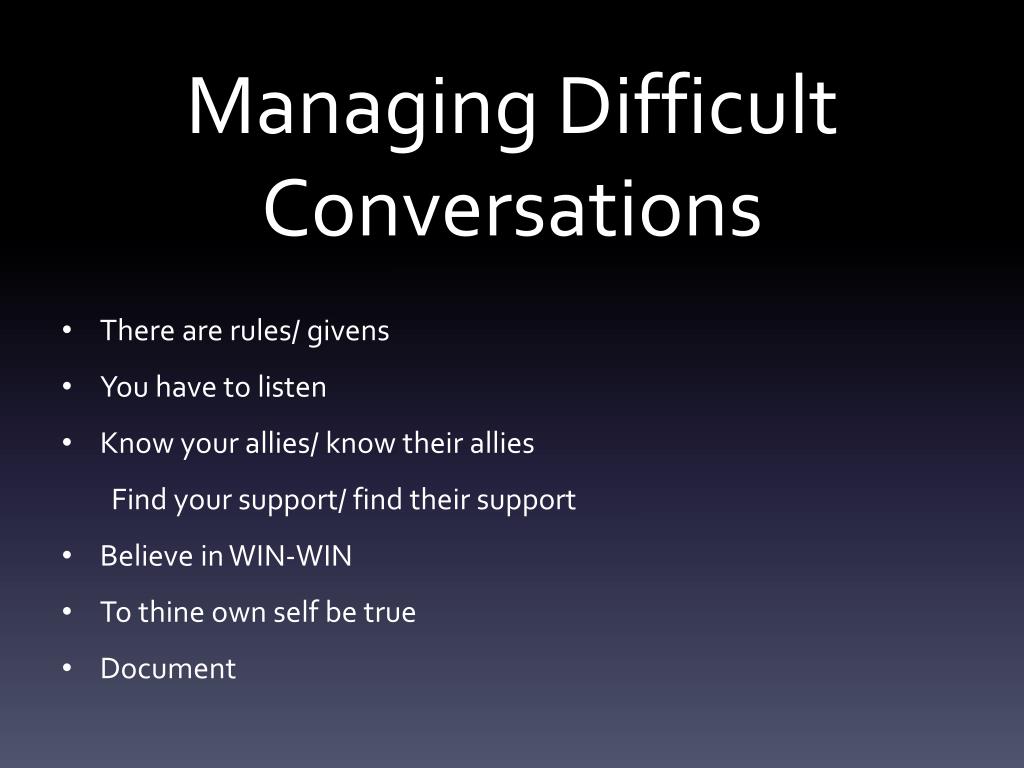 PPT - Managing Difficult Conversations PowerPoint Presentation, free ... PPT - Managing Difficult Conversations PowerPoint Presentation, free ...